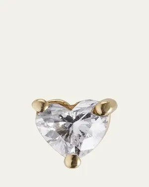 JENNIFER MEYER Heart-cut Diamond Stud Earring - Gold