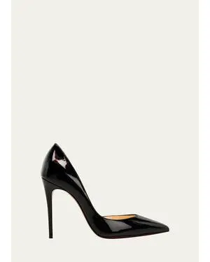 CHRISTIAN LOUBOUTIN 100mm Iriza Patent Open-side Pumps - Black