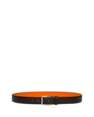 Santoni Leather Belt - Dark Brown