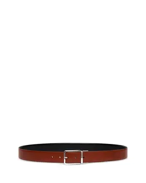 Santoni Reversible Leather Belt - Tan/black