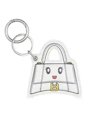 Balenciaga Hourglass Mirror Keychain - White