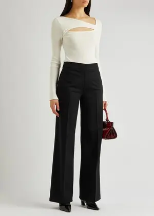 Spanx Wide-leg Stretch-jersey Trousers