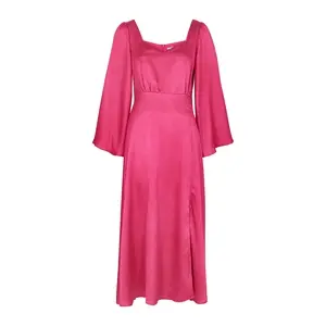 Olivia Rubin Raphaela Hammered Satin Midi Dress