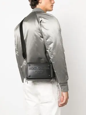 Dolce & Gabbana Raised-logo Shoulder Bag - Black