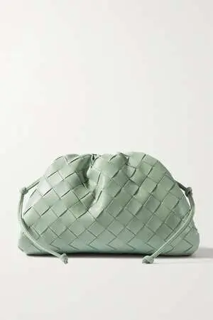 Bottega Veneta The Pouch Mini Intrecciato Leather Clutch