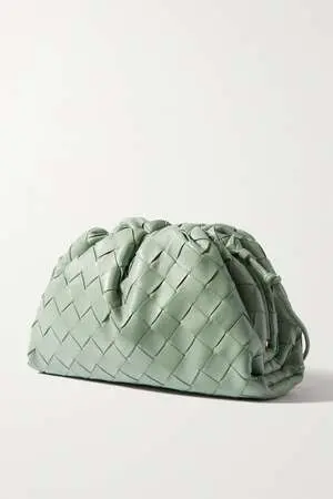 Bottega Veneta The Pouch Mini Intrecciato Leather Clutch