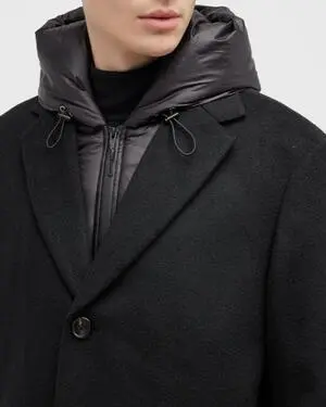 Cardinal Of Canada Trenton Topcoat With Insulated Hooded Bib - Black