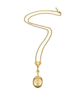 BEN-AMUN Ben-Amun Oval Locket Pendant Necklace - Gold