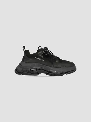 Balenciaga Triple S Sneakers Clear Sole - Black