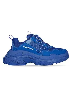 Balenciaga Men's Triple S Sneaker - White  - Dark Blue
