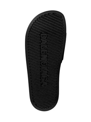 Balenciaga Pool Slide Sandals - Black White