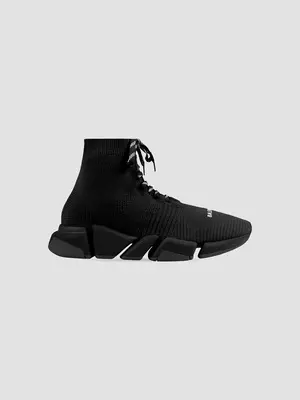 Balenciaga Speed 2.0 Lace-up Recycled Knit Sneaker - Black