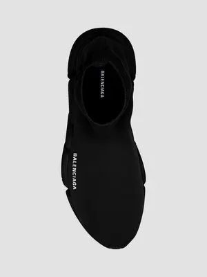 Balenciaga Speed 2.0 Monocolor Recycled Knit Sneakers - Black