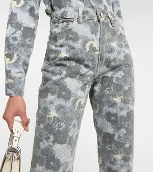 GANNI Printed Flare Jeans