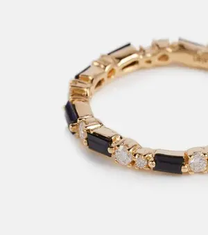 SUZANNE KALAN 18kt Yellow Gold Ring With Diamonds And Sapphires