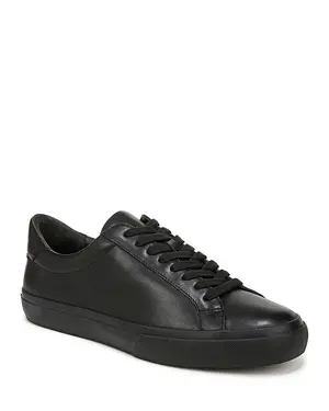 Men's Black Lace-Up Sneakers