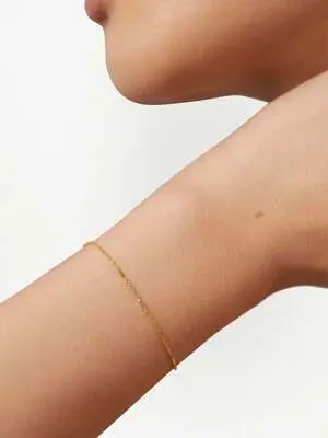 Monica Vinader 14kt Yellow Shimmer Chain Bracelet - Gold