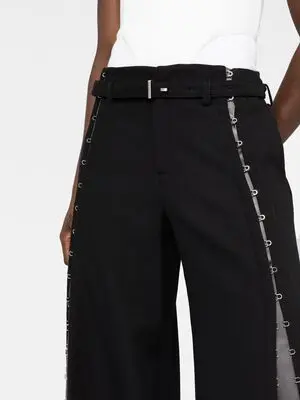 DION LEE Eyelet-detail Wide-leg Trousers