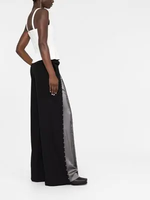 DION LEE Eyelet-detail Wide-leg Trousers