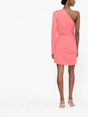 Dsquared2 Ruched One-shoulder Mini Dress - Pink