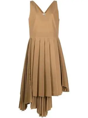 QUIRA Sleeveless Asymmetric-hem Dress