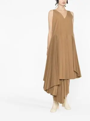 QUIRA Sleeveless Asymmetric-hem Dress