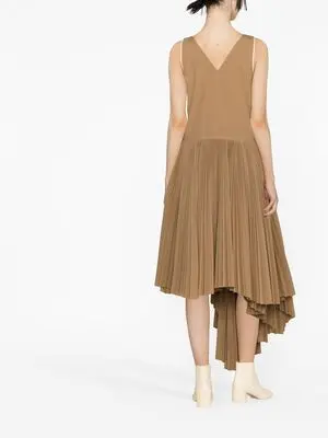 QUIRA Sleeveless Asymmetric-hem Dress