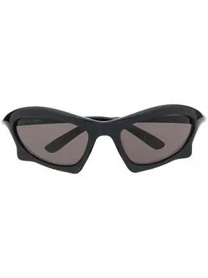 Balenciaga Bat Rectangle Sunglasses - Black