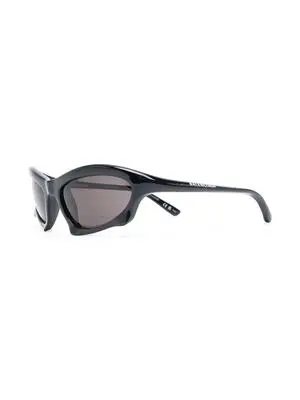 Balenciaga Bat Rectangle Sunglasses - Black