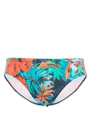 Orlebar Brown Floral Print Swim Trunks - Orange