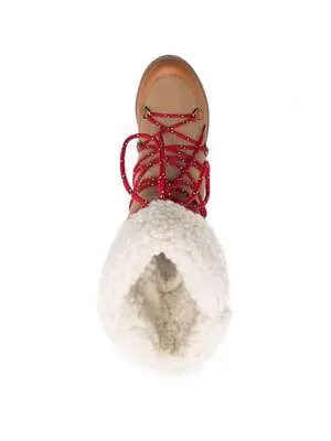 Isabel Marant Étoile Shearling-trim Lace-up Boots