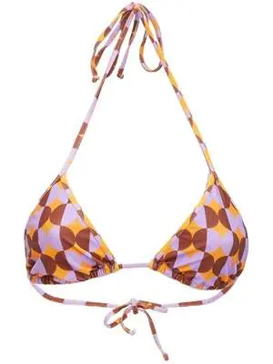 La DoubleJ Triangle Bikini Top - Orange