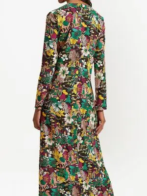 La DoubleJ Swing Floral-print Dress - Brown