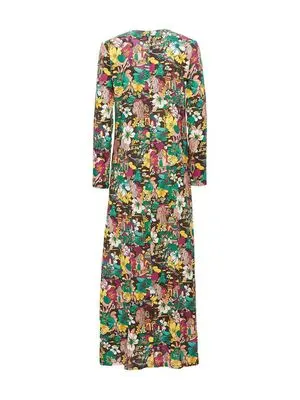 La DoubleJ Swing Floral-print Dress - Brown