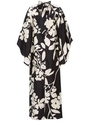 La DoubleJ Magnifico Floral-print Maxi Dress - Black