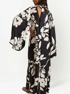 La DoubleJ Magnifico Floral-print Maxi Dress - Black