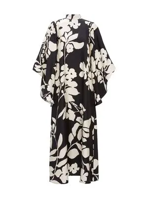 La DoubleJ Magnifico Floral-print Maxi Dress - Black