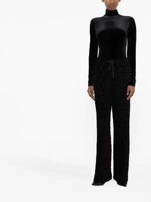 Dolce & Gabbana Roll-neck Velvet Top