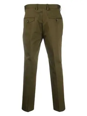 DELL'OGLIO Cropped Leg Trousers - Green
