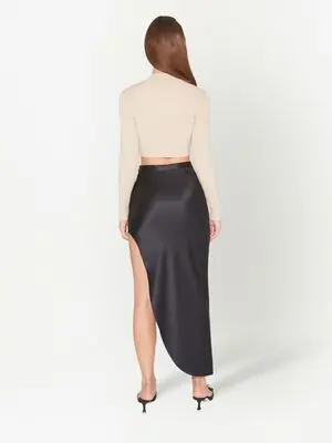 FLEUR DU MAL Thigh-high Slit Skirt - Black