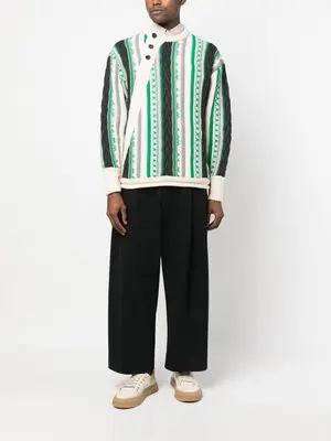 ADER ERROR Frema Striped-knit Buttoned Jumper