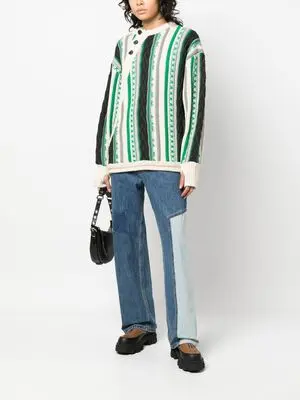 ADER ERROR Frema Striped-knit Buttoned Jumper