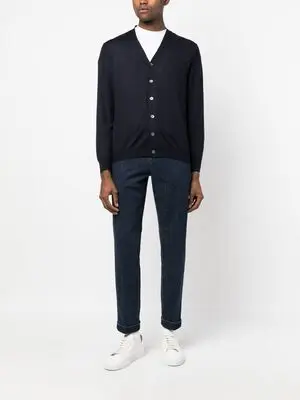 Fedeli Wool Button-fastening Cardigan