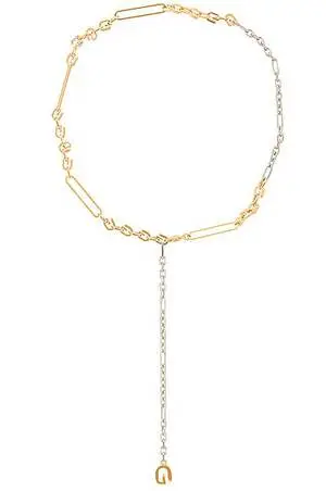 Givenchy G Link Mixed Necklace In Metallic Silver,metallic Gold