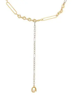 Givenchy G Link Mixed Necklace In Metallic Silver,metallic Gold
