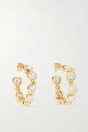 Completedworks Net Sustain Offset Recycled Vermeil Cubic Zirconia Hoop Earrings - Gold