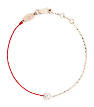REDLINE Rose Gold And Diamond Bracelet - Red
