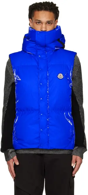Moncler Moncler Blue Lawu Down Vest - 702 Blue