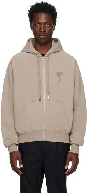 Ami AMI Paris Beige Ami De Cœur Hoodie - Beige Fonce 267