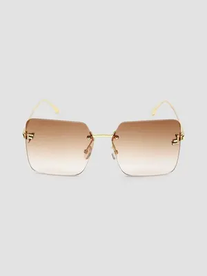 Fendi 59mm Square Sunglasses - Brown